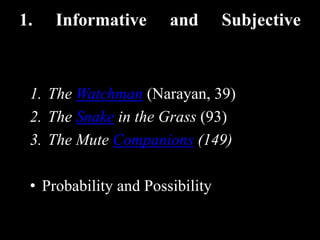 Narative style of three stories by R.K. Narayan | PPT