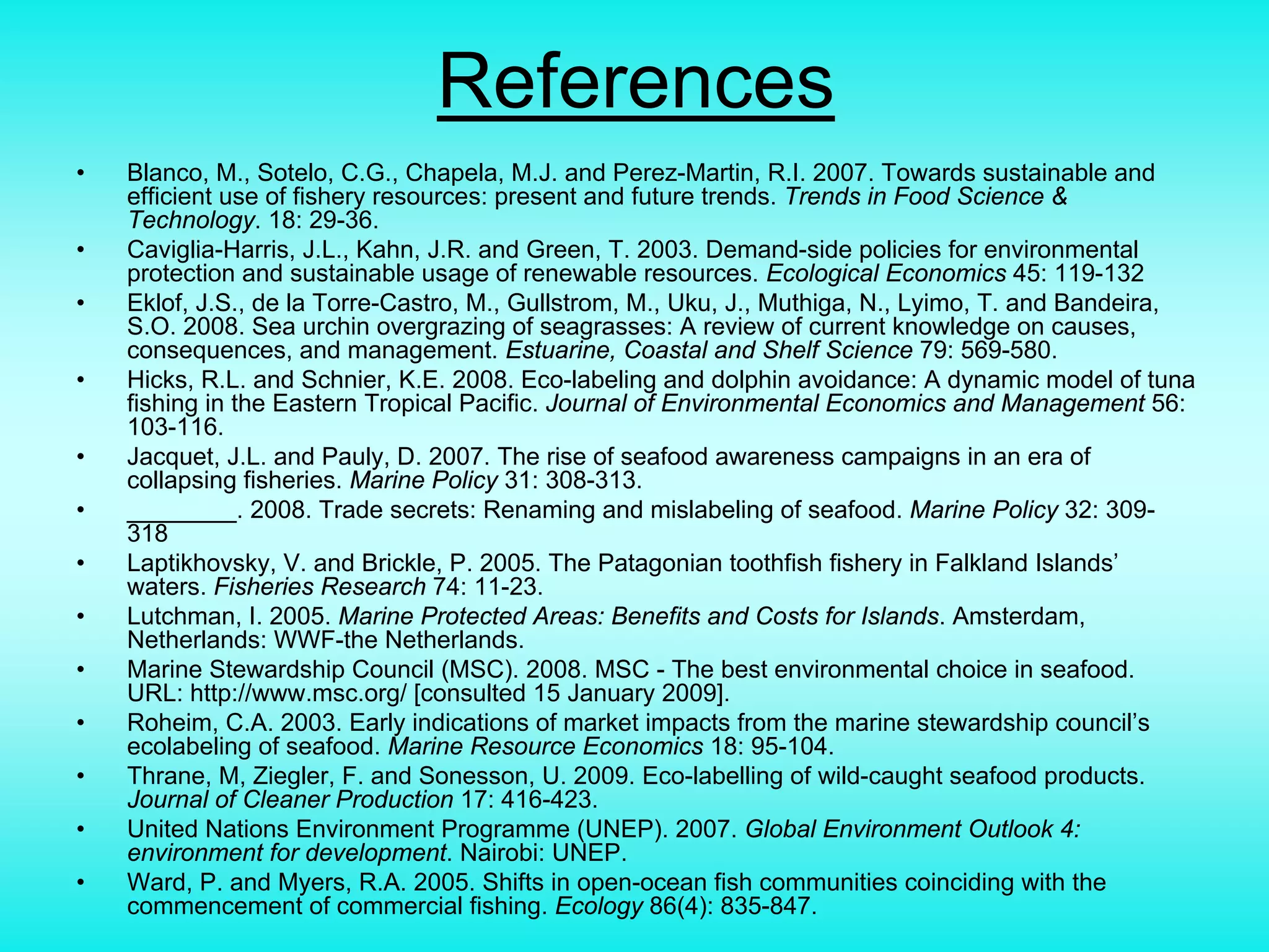 Sustainable seafood campaign | PDF