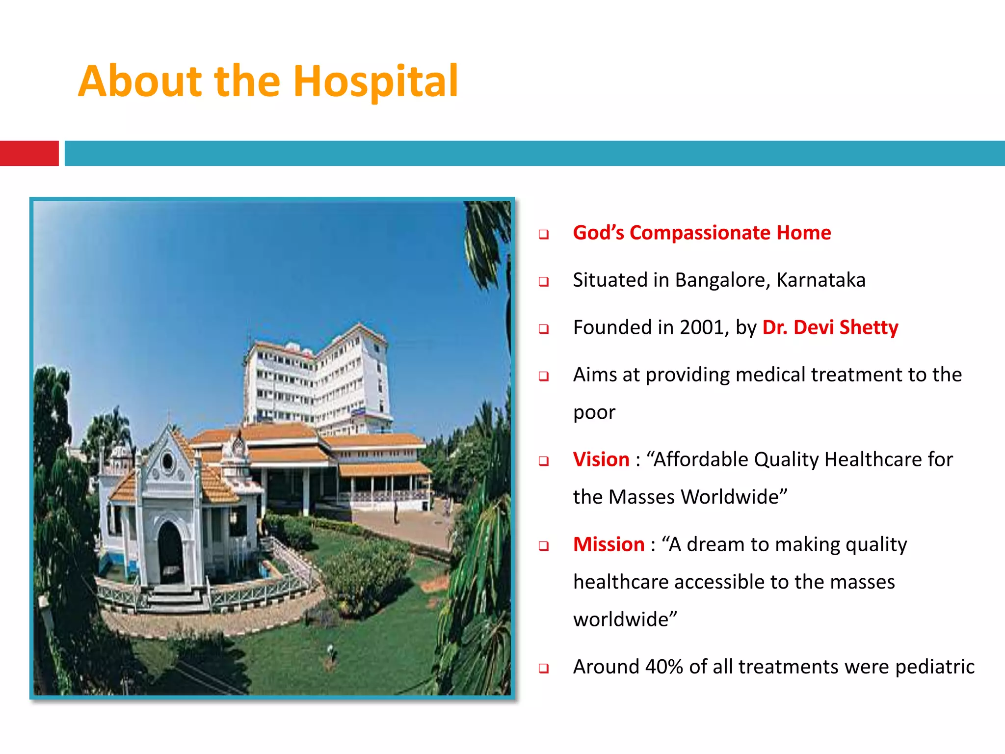 Narayana Hrudayalaya Heart Hospital - Cardiac Care For the Poor | PPTX
