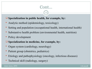 Distinction Between Development of Public Health and Medicine | PDF