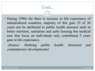 Distinction Between Development of Public Health and Medicine | PDF
