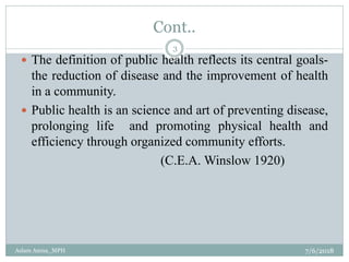 Distinction Between Development of Public Health and Medicine | PPT