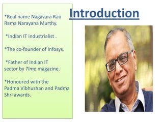 Narayan murthy: A Management Guru | PPTX | Business | Business and Finance