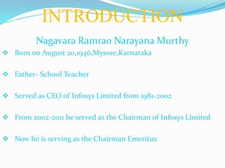 Narayan murthy ppt | PPTX