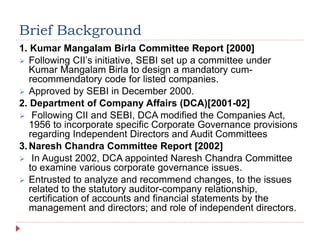 Narayan murthy report on corporate governance | PPTX