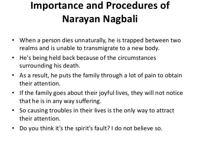 Narayan Nag Bali Importance and Procedures | PPTX | Hinduism | Religion ...