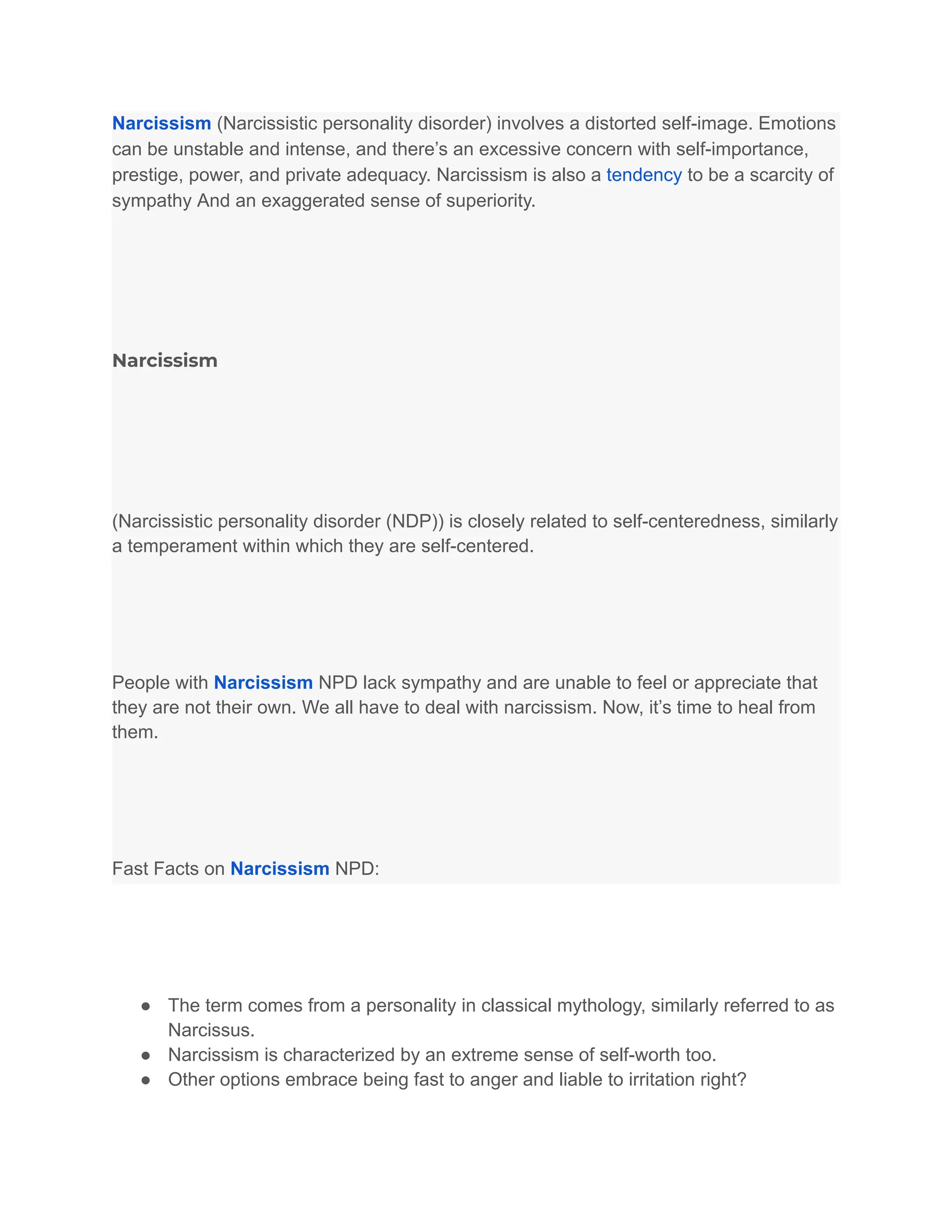 Understanding Narcissism: Causes, Symptoms, and Treatment | PDF | Free Download