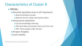 Working with the Narcissist and Their Significant Others | PPTX