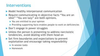 Working with the Narcissist and Their Significant Others | PPTX