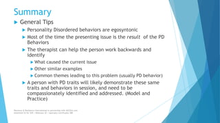 Working with the Narcissist and Their Significant Others | PPTX