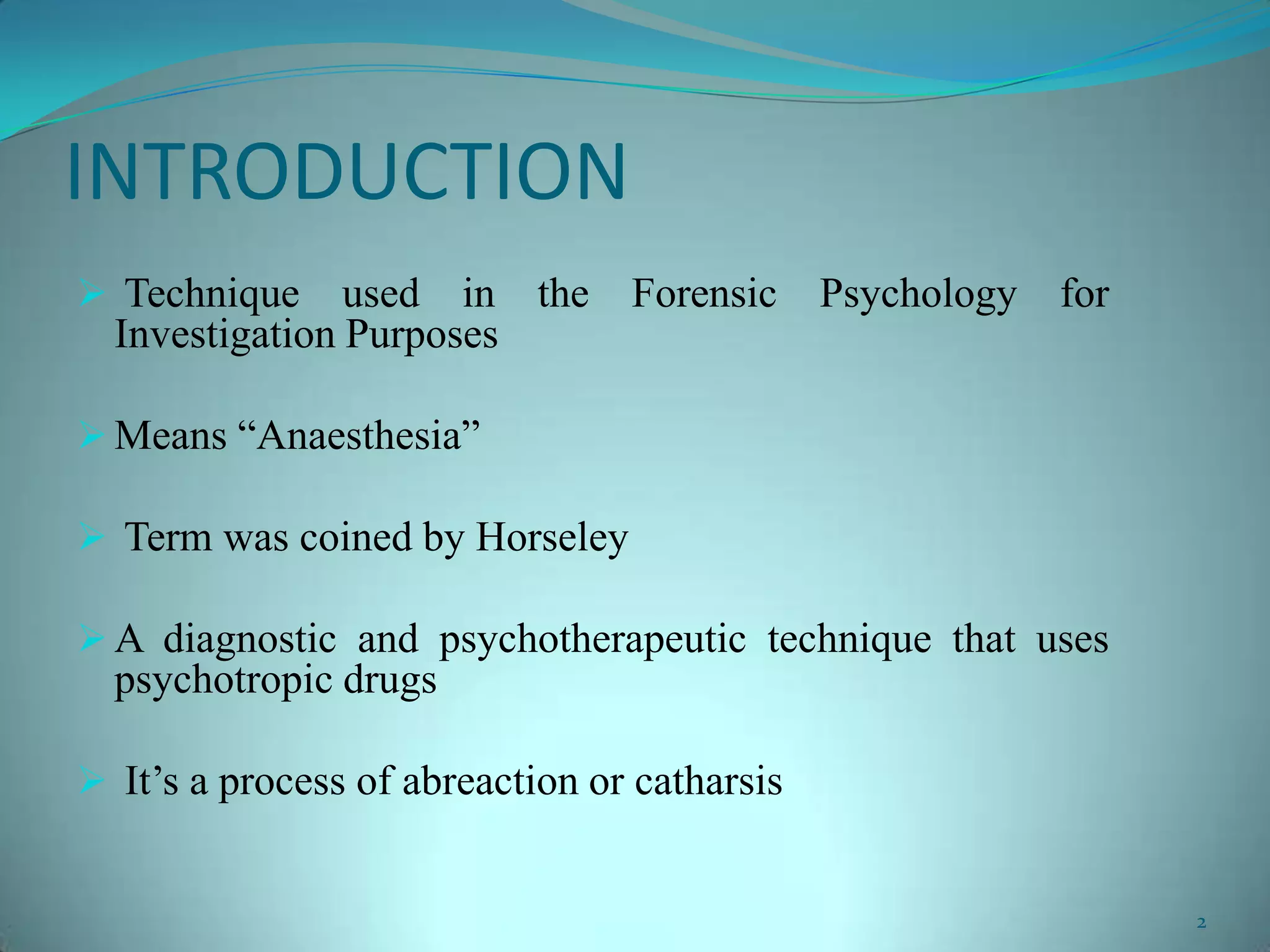 Narco analysis | PPTX