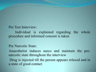 Narco analysis | PPT