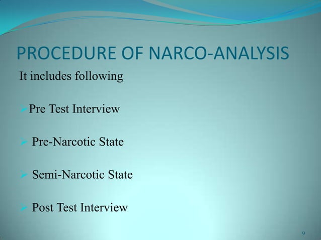 Narco analysis | PPTX