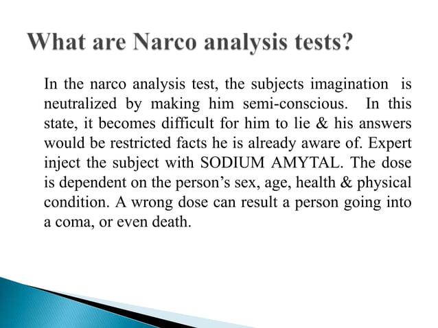 Narco analysis | PPTX
