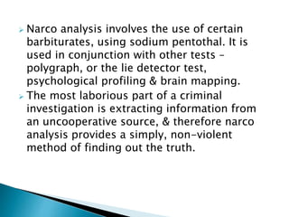 Narco analysis | PPTX