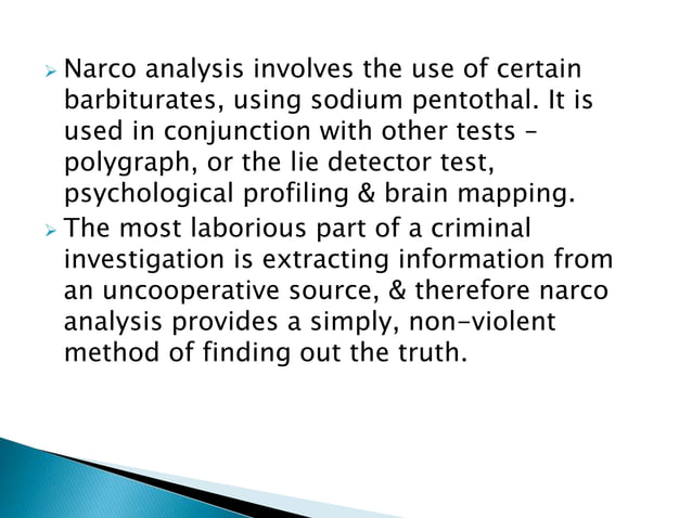Narco analysis | PPTX