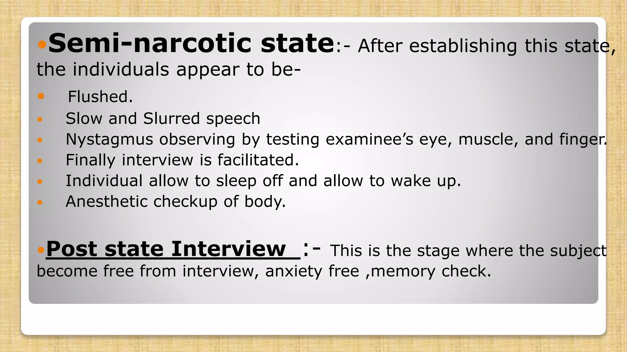 Narco Analysis Technique Ppt