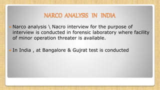 Narco analysis Technique | PPTX