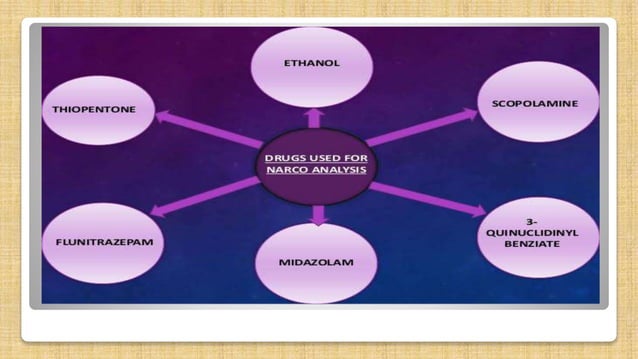 Narco analysis Technique | PPTX | Substance Abuse | Diseases and Conditions