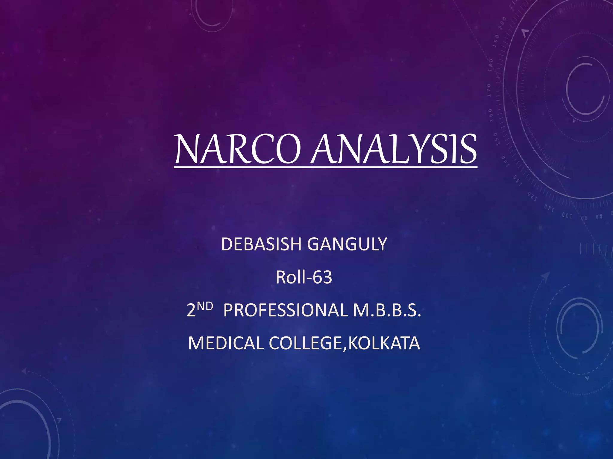 Narco analysis final ppt | PPTX