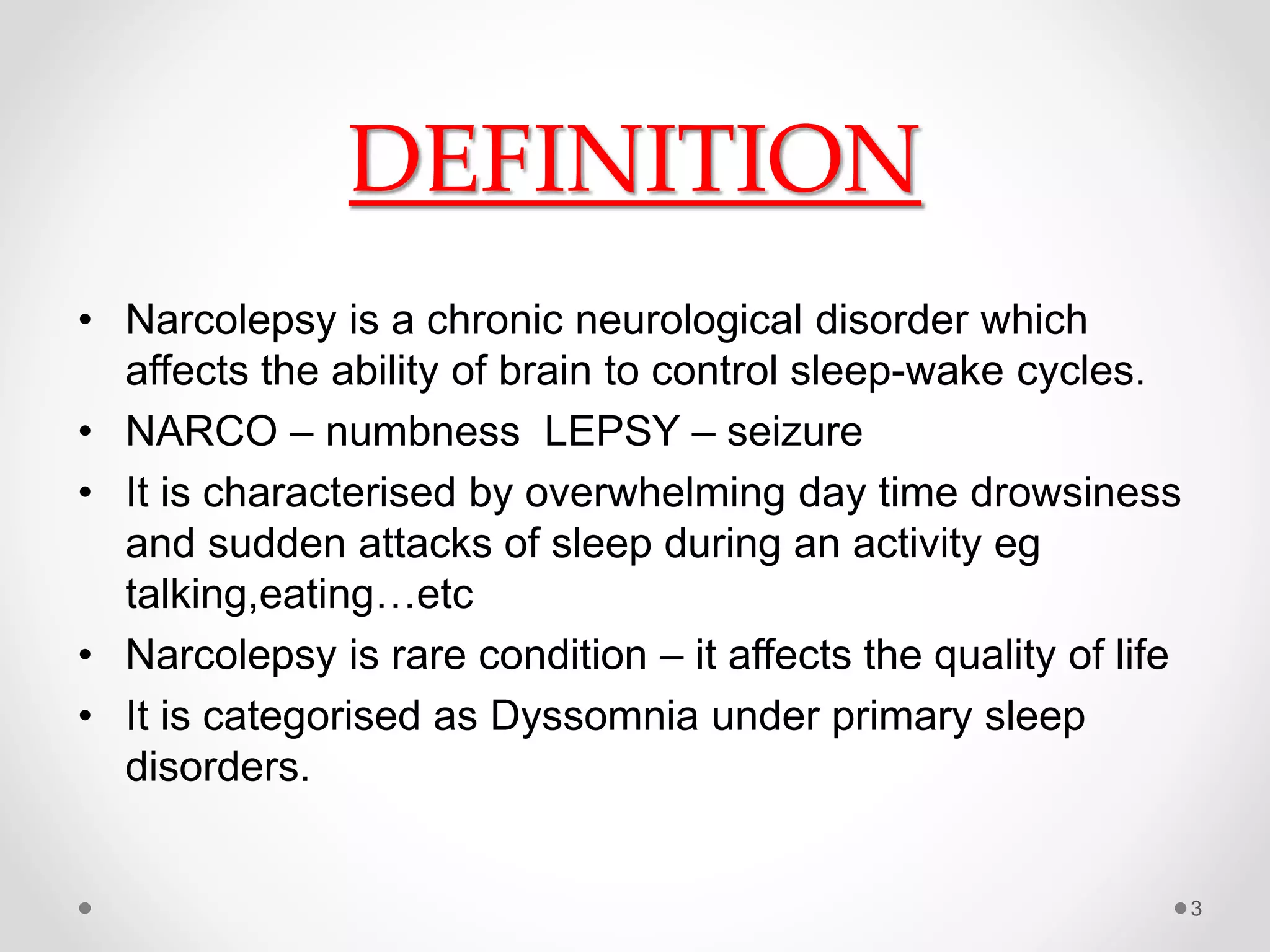 NARCOLEPSY | PPTX