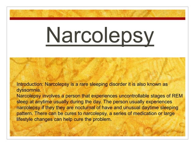 Narcolepsy[1] | PPTX | Sleep Disorders | Diseases and Conditions