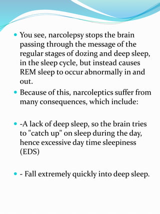 Narcolepsy assignment by daniel babic | PPTX
