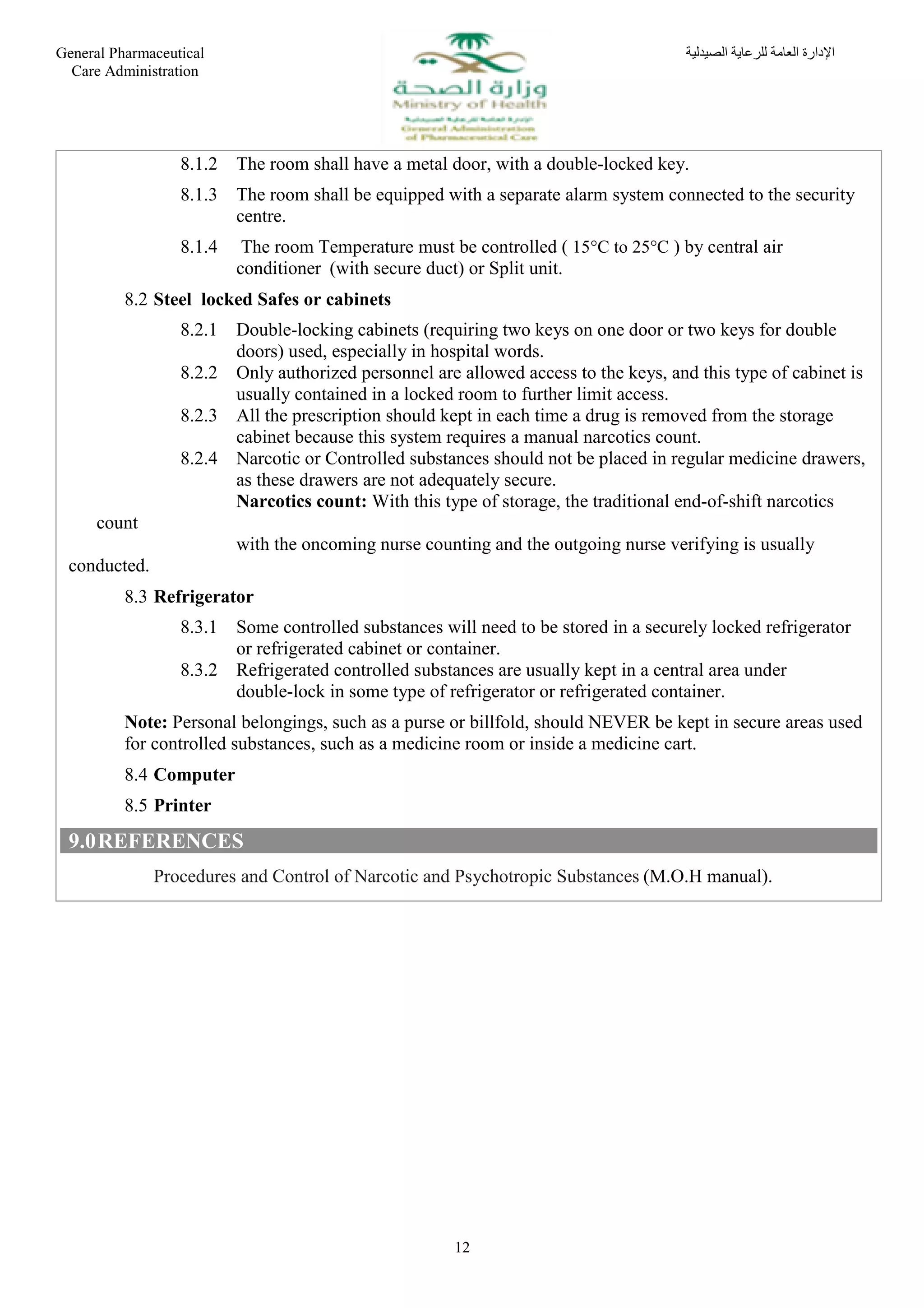 Narcotic controlled drugs policy and procedurelast | PDF
