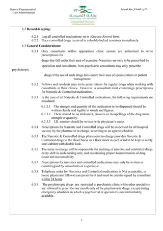 Narcotic controlled drugs policy and procedurelast | PDF