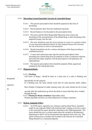 Narcotic controlled drugs policy and procedurelast | PDF