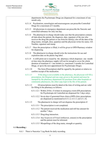 Narcotic controlled drugs policy and procedurelast | PDF