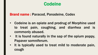 Narcotic analgesic and antagonist | PPTX