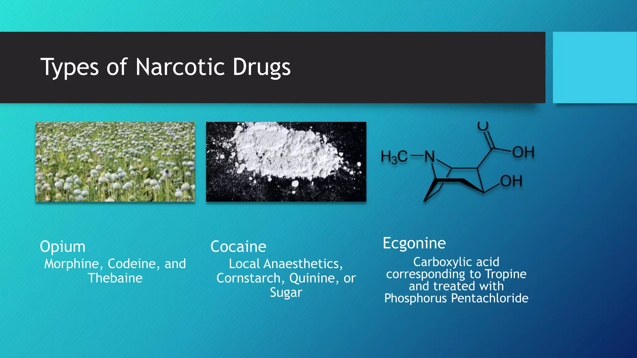 Narcotic drugs and its types | PPTX