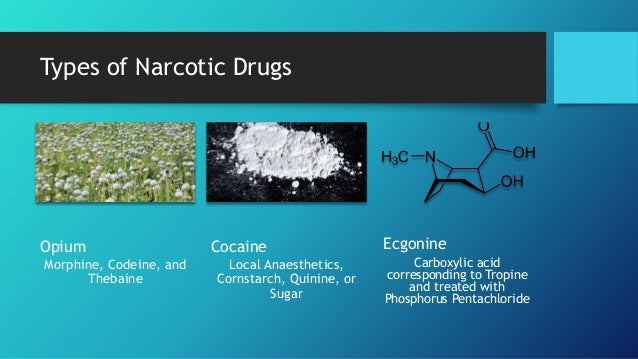 Narcotic Drugs And Its Types
