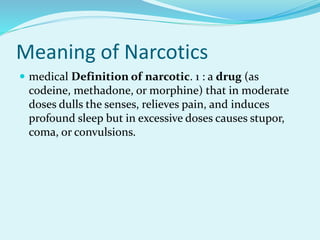 Narcotic drugs and psychotropic substance act 1985 | PPT