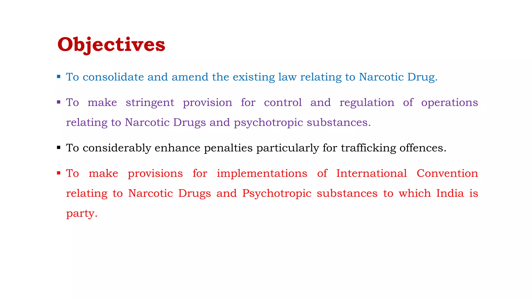 Narcotic drugs and psychotropic substances act 1985 | PPTX