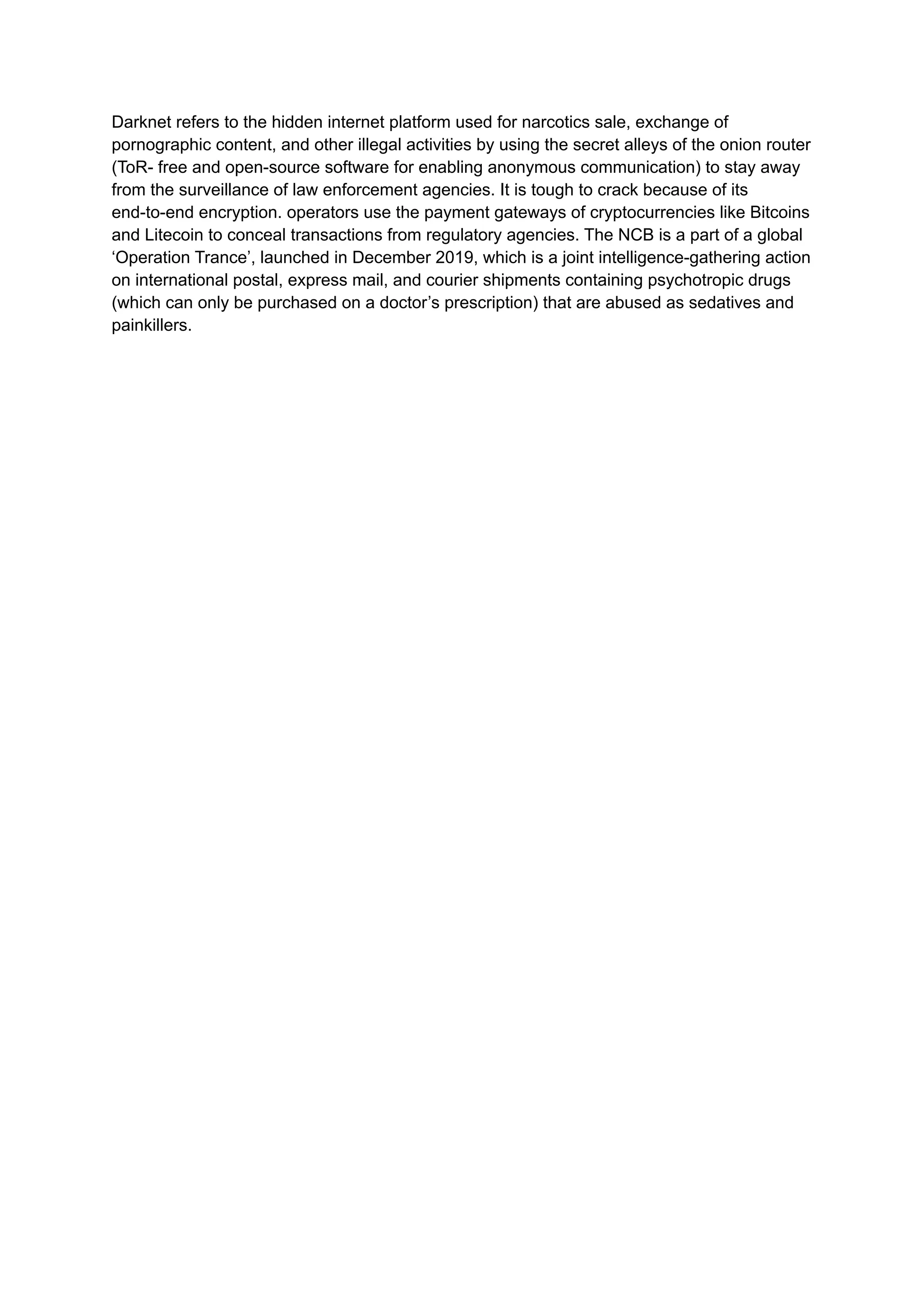 Narcotic Drugs An Overview About Narcotics Control Bureaupdf