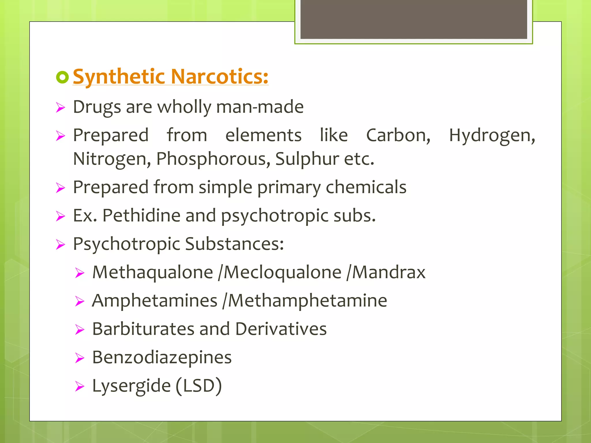 Narcotic Drugs & Psychotropic Subtances | PPTX