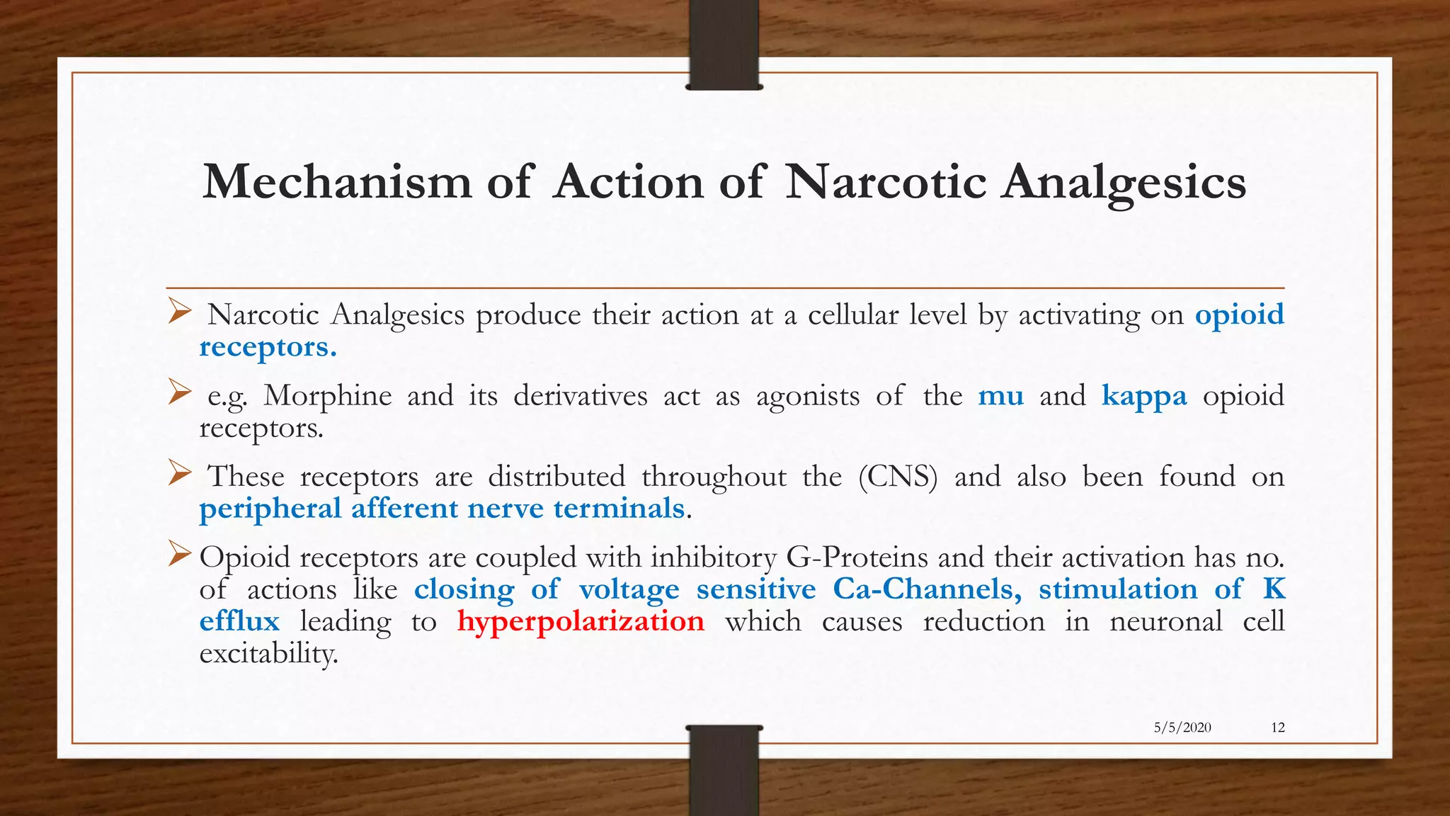 Narcotic and Nonnarcotic analgesic(Medicinal Chemistry) | PPTX