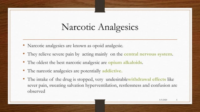 Narcotic and Nonnarcotic analgesic(Medicinal Chemistry) | PPTX