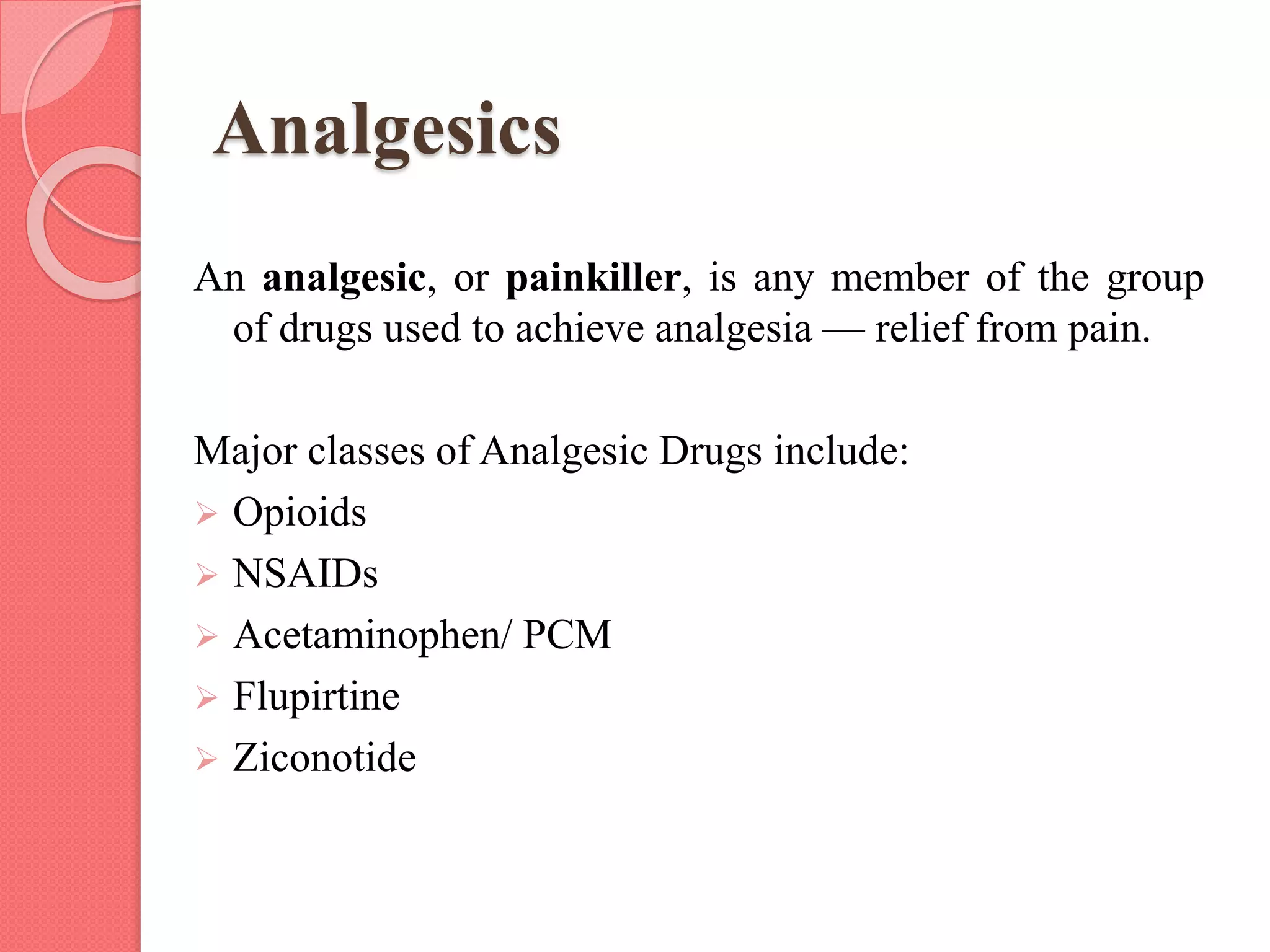 Narcotics and non narcotics analgesics | PPTX