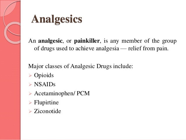 Narcotics Drugs Examples