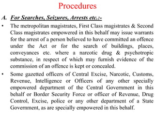 Narcotics and psychotropic act - Pharma Jury | PPT