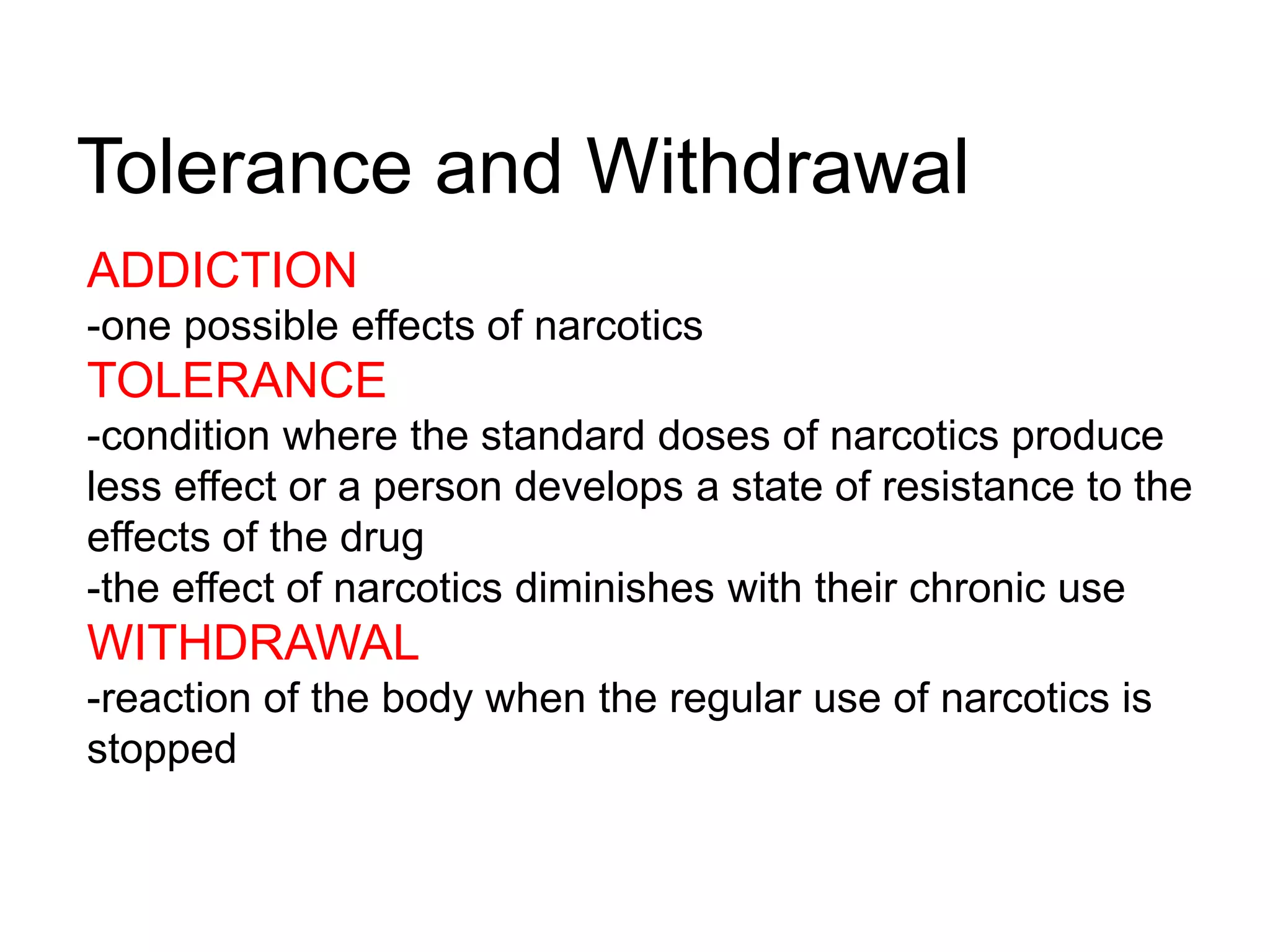 Narcotics it's negative effects | PPTX