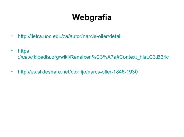 Narcís Oller - Context històric | PPT