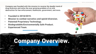 NarcX Drug Disposal Solution EcoFriendly | PDF
