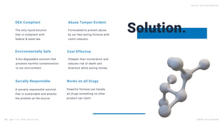 NarcX Drug Disposal Solution EcoFriendly | PDF