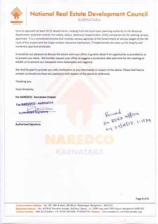 Karnataka RERA Rules - Representation by NAREDCO | PDF