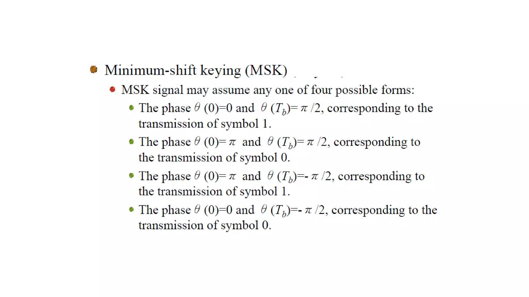 MINIMUM SHIFT KEYING(MSK) | PPTX
