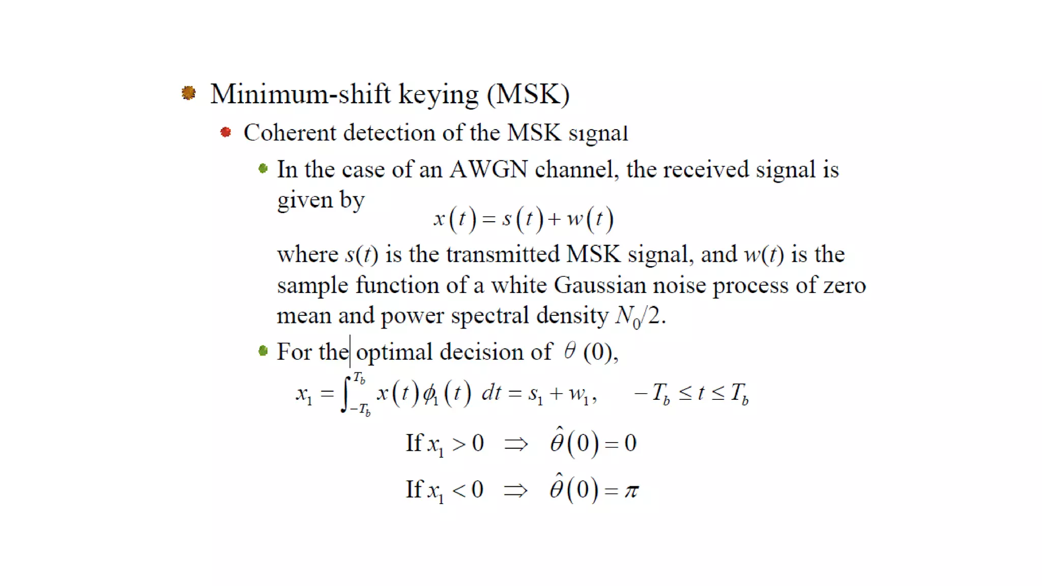 MINIMUM SHIFT KEYING(MSK) | PPTX